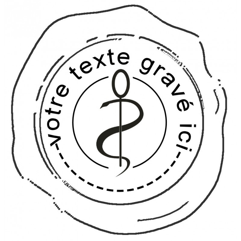 Tampon à cacheter caducée pour Médecin