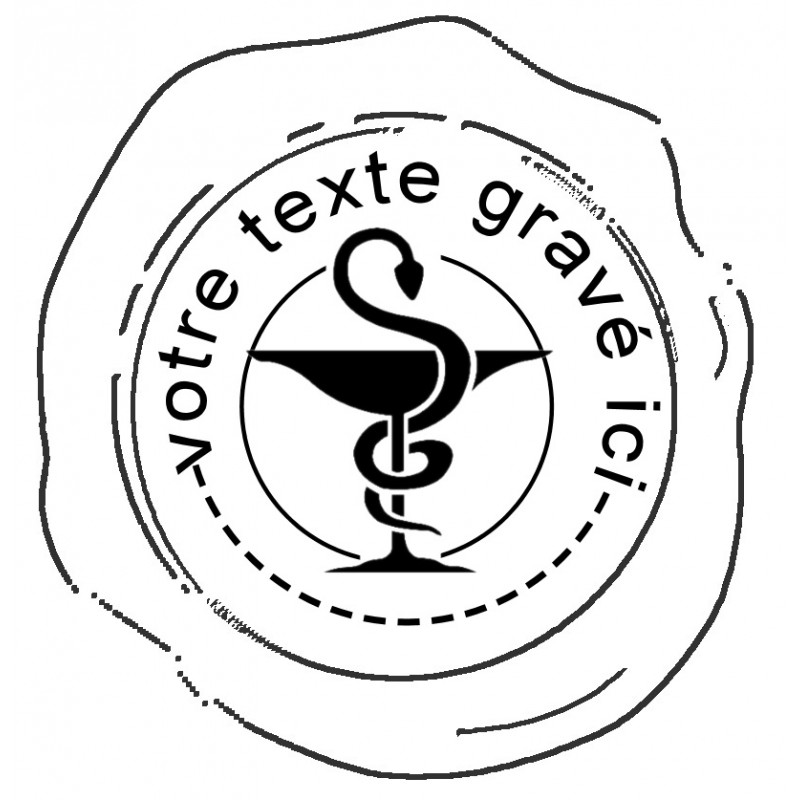 Tampon à cacheter caducée pour Médecin